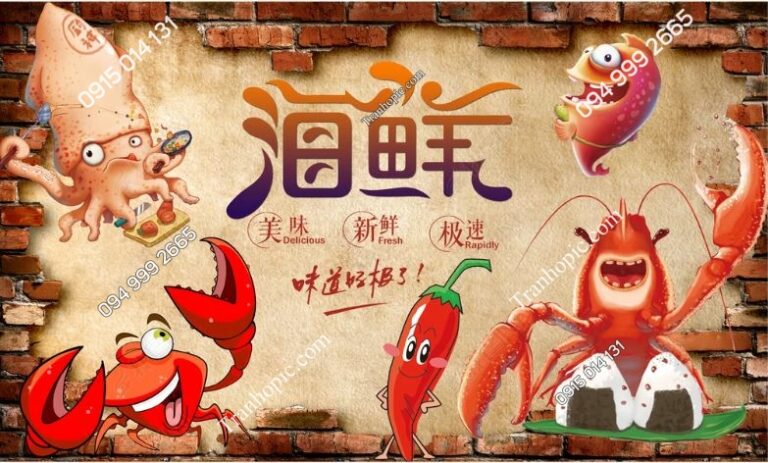 77+ Mẫu Tranh Dán Tường Quán Lẩu Nướng Hải Sản - Quán Ốc Đẹp Nhất